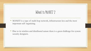Security Issues in MANET | PPT