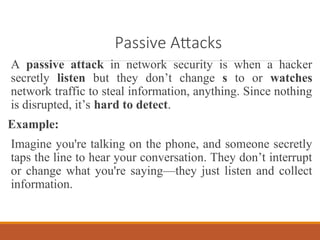 SECURITY ATTACKS presentations for network security | PPT