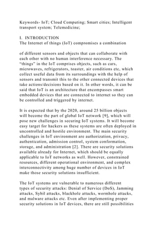 Security Attacks and Countermeasures on Cloud Assisted IoT App.docx