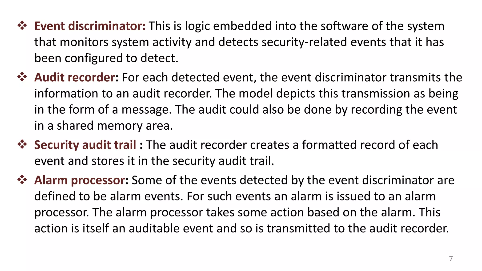 Security auditing architecture | PPTX