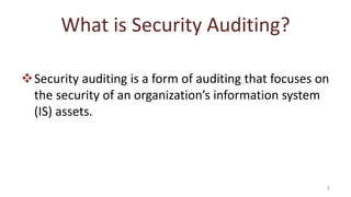 Security auditing architecture | PPTX