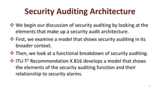 Security auditing architecture | PPTX
