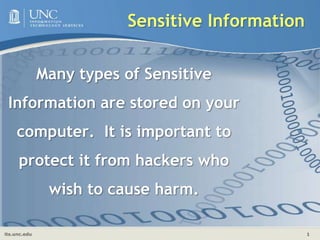 Security Awareness 9 10 09 V4 Sens Info | PPTX