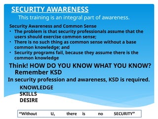 Security Awareness training for employee | PPTX
