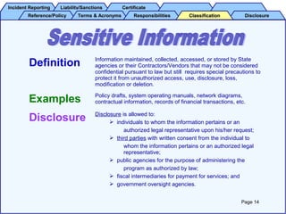 Example of Security Awareness Training -- Department of Aging | PPT