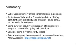 The ABC's and Importance of Cyber Security | PPTX