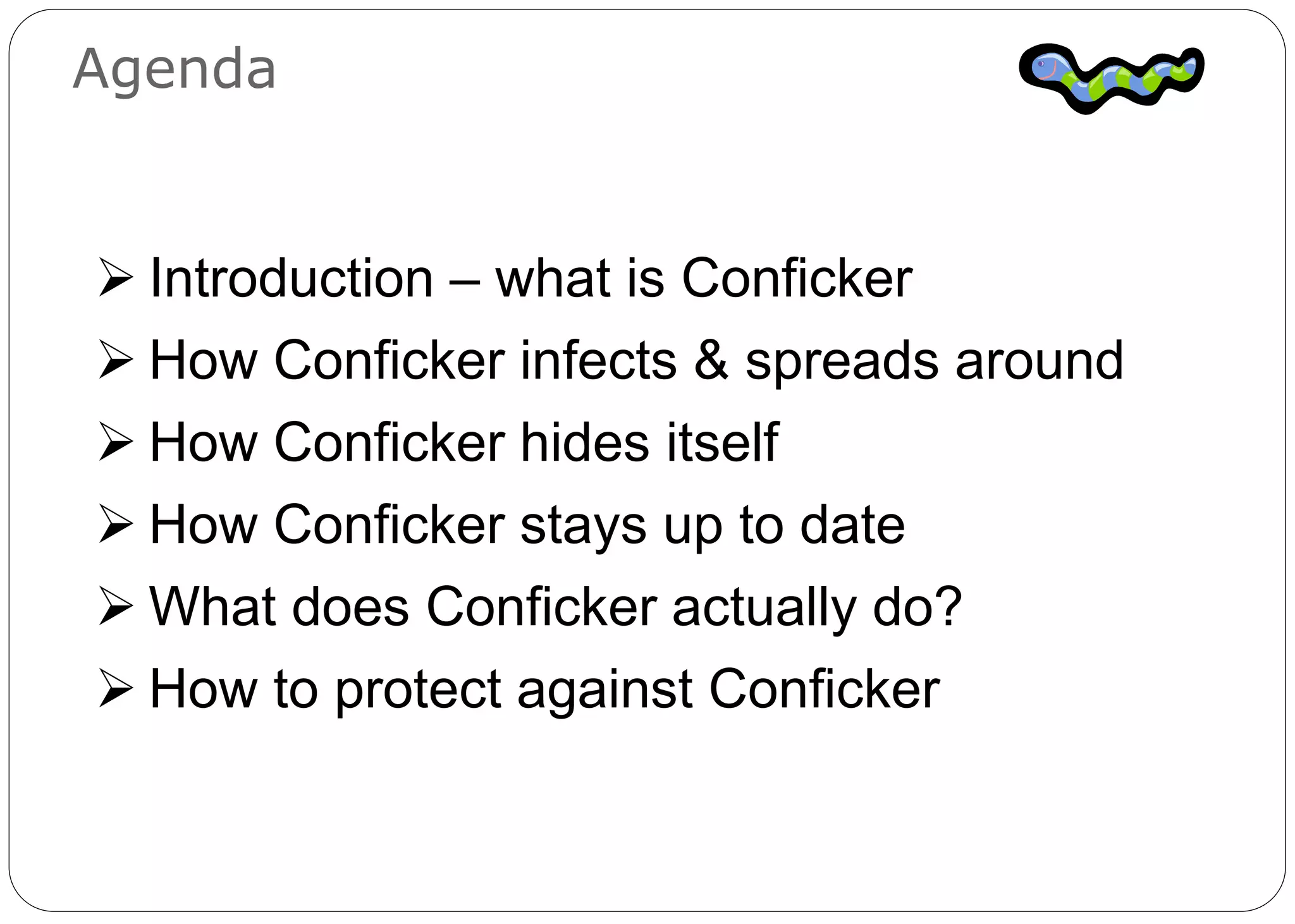 Know Your Worm (Conficker) | PPTX