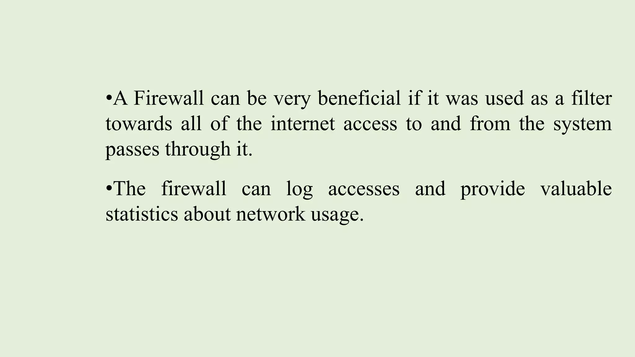Security Benefits of Firewall Protection | PPTX