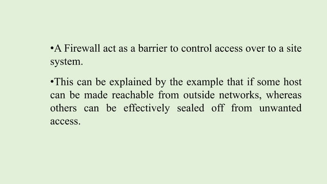 Security Benefits of Firewall Protection | PPTX