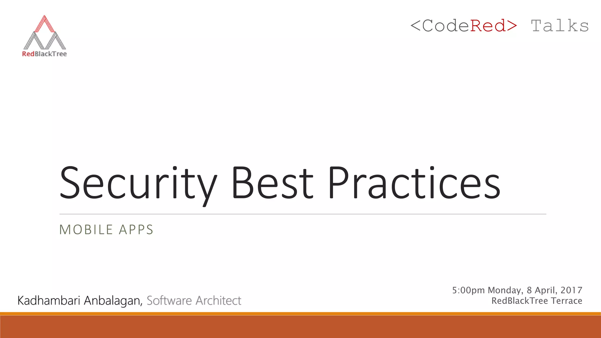 Mobile App Security - Best Practices | PPT
