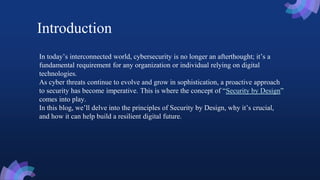 Security_by_Design.pdf | Information and Network Security | Computing