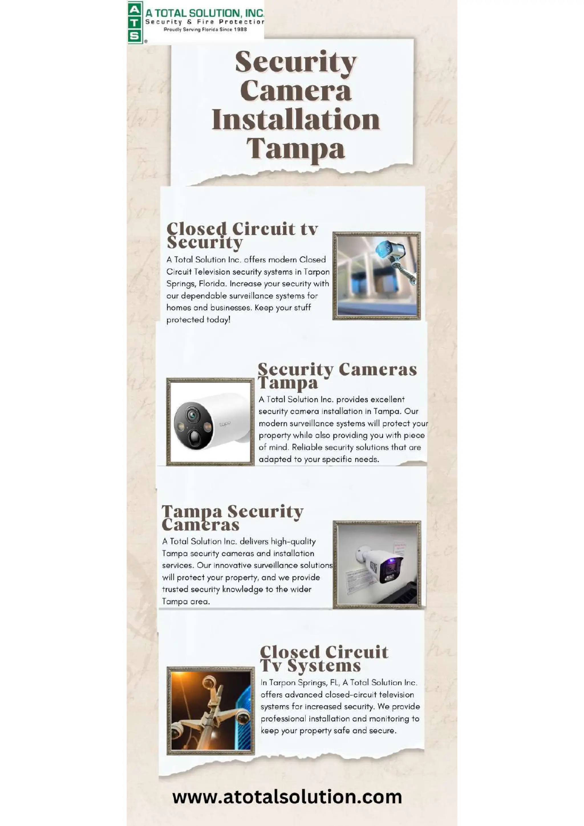 Tampa Security Cameras | A Total Solution Inc. | PDF