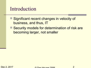 Security Capability Model - InfoSec Forum VIII | PPT