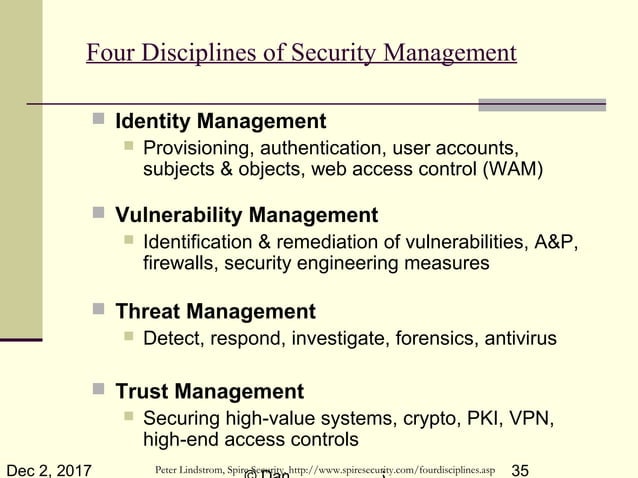 Security Capability Model - InfoSec Forum VIII | PPT