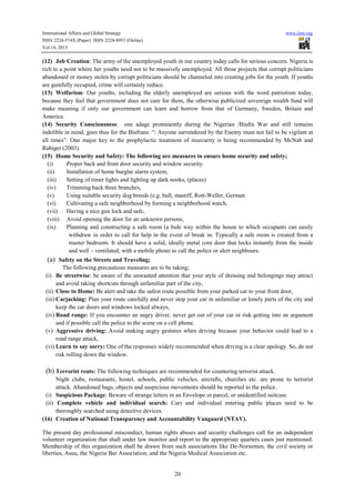 Security challenges as threats to national unity in nigeria | PDF