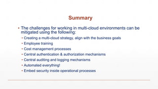 Security challenges in a multi cloud environment | PPT