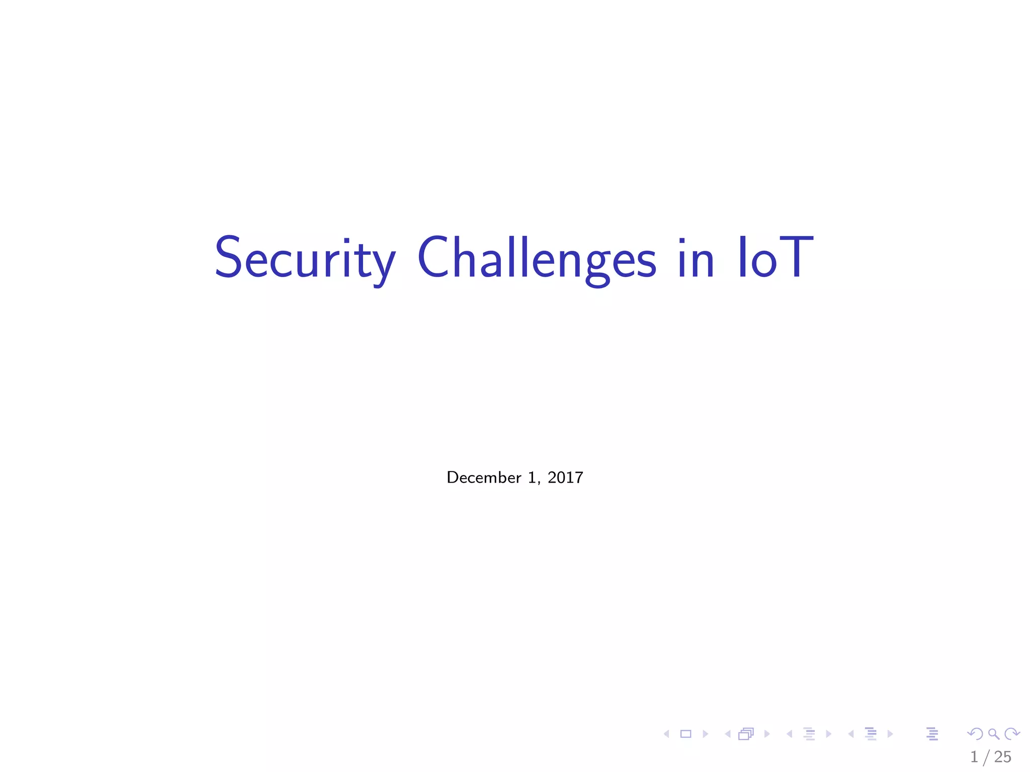 Security challenges in IoT | PDF