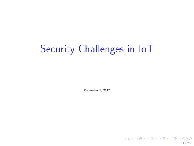 Security challenges in IoT | PDF