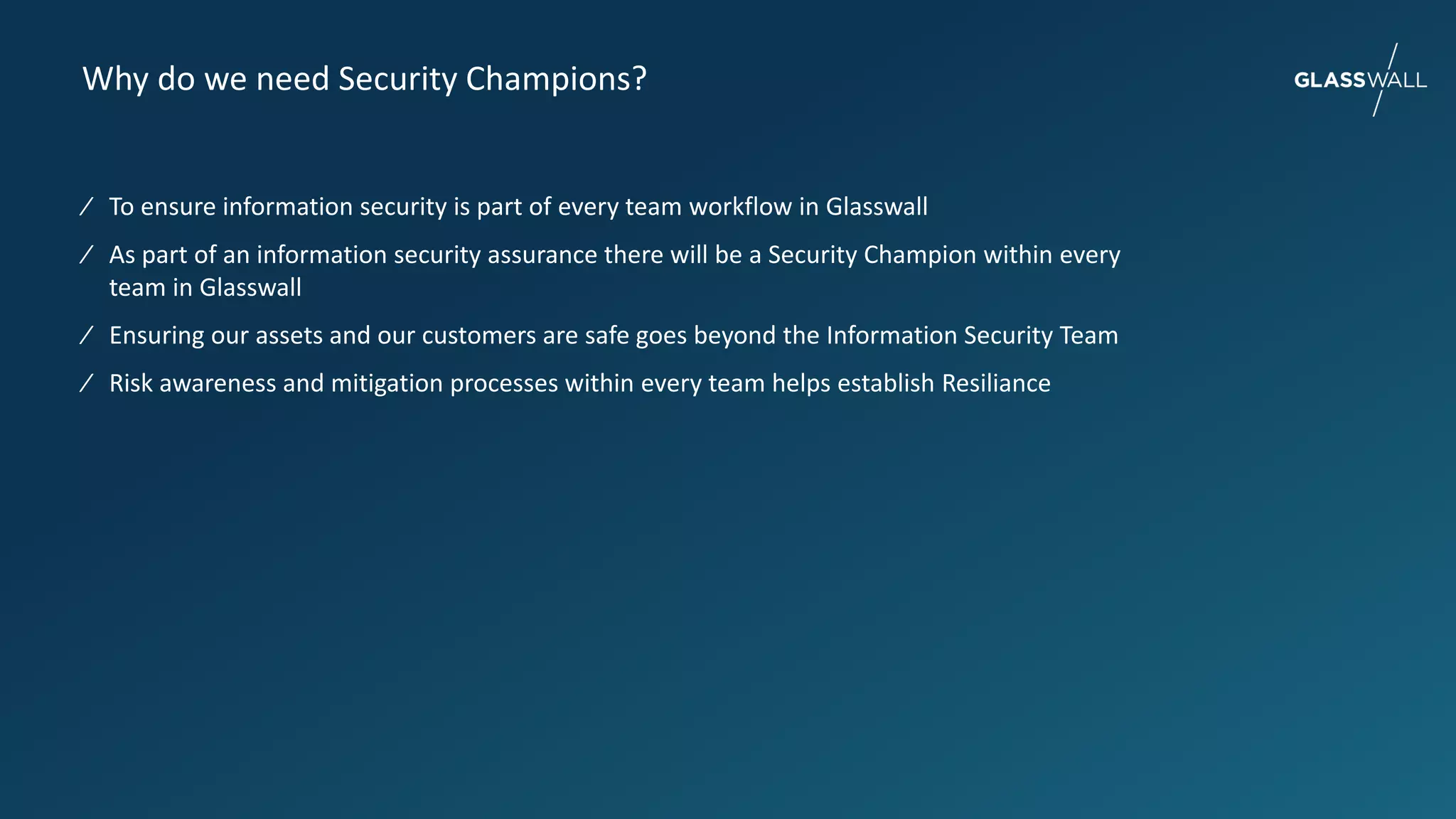 Security Champions Programme | PPTX
