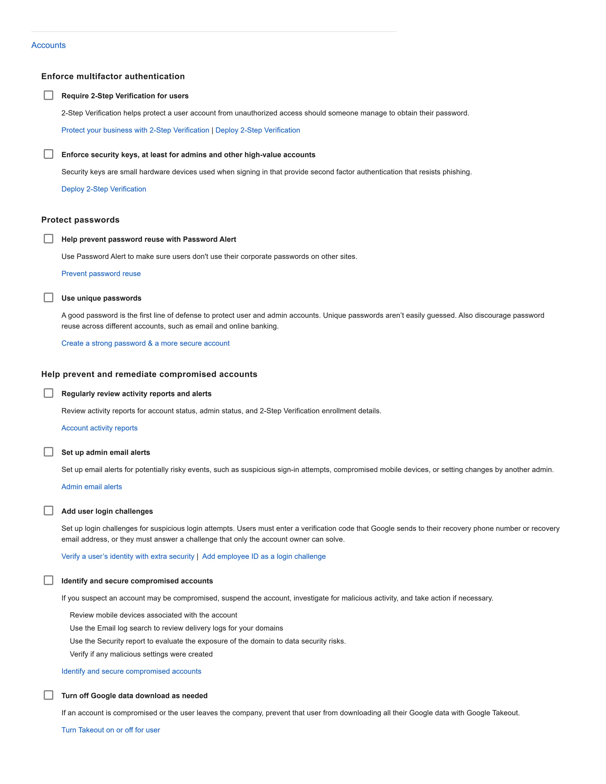 Security checklist - Google Workspace.pdf