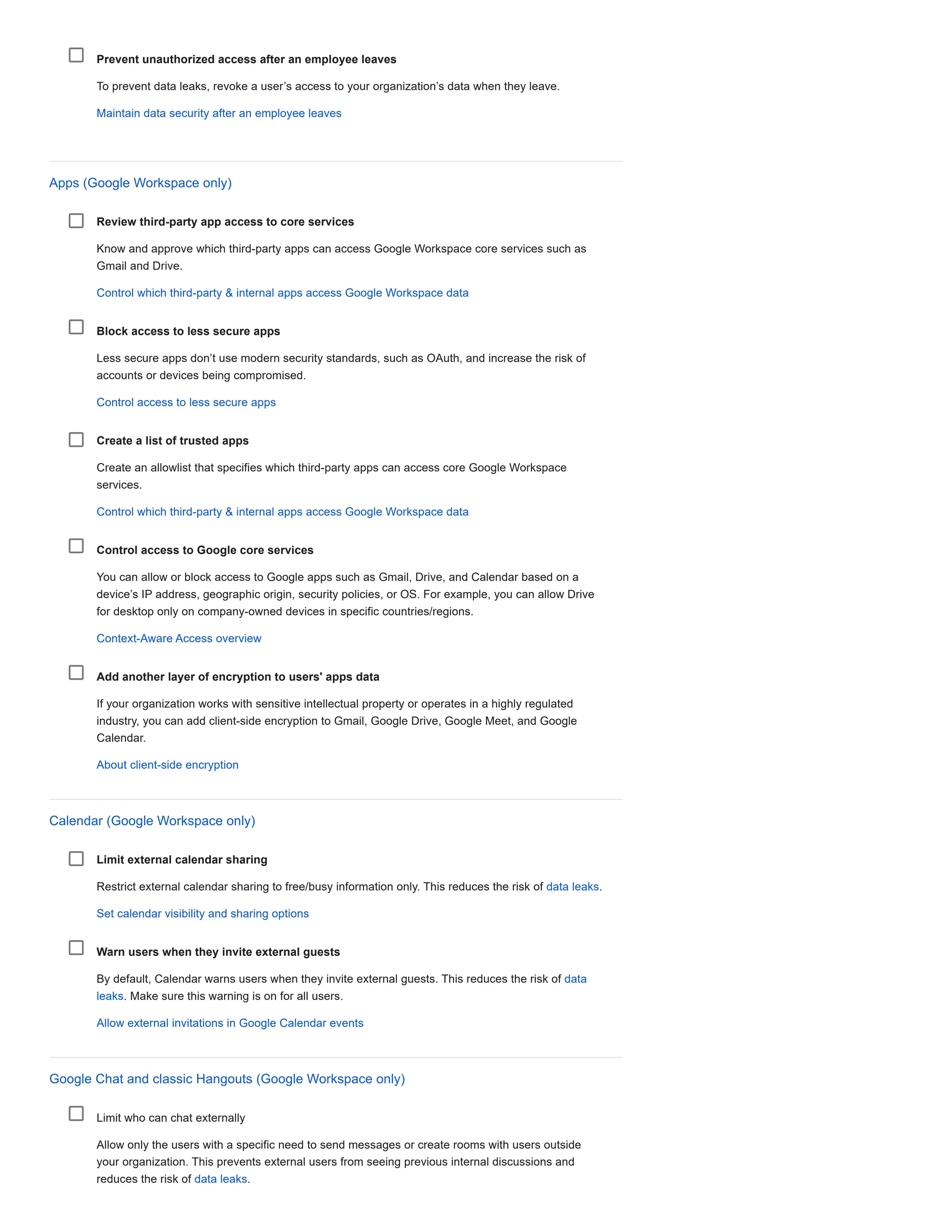 Security checklist - Google Workspace.pdf