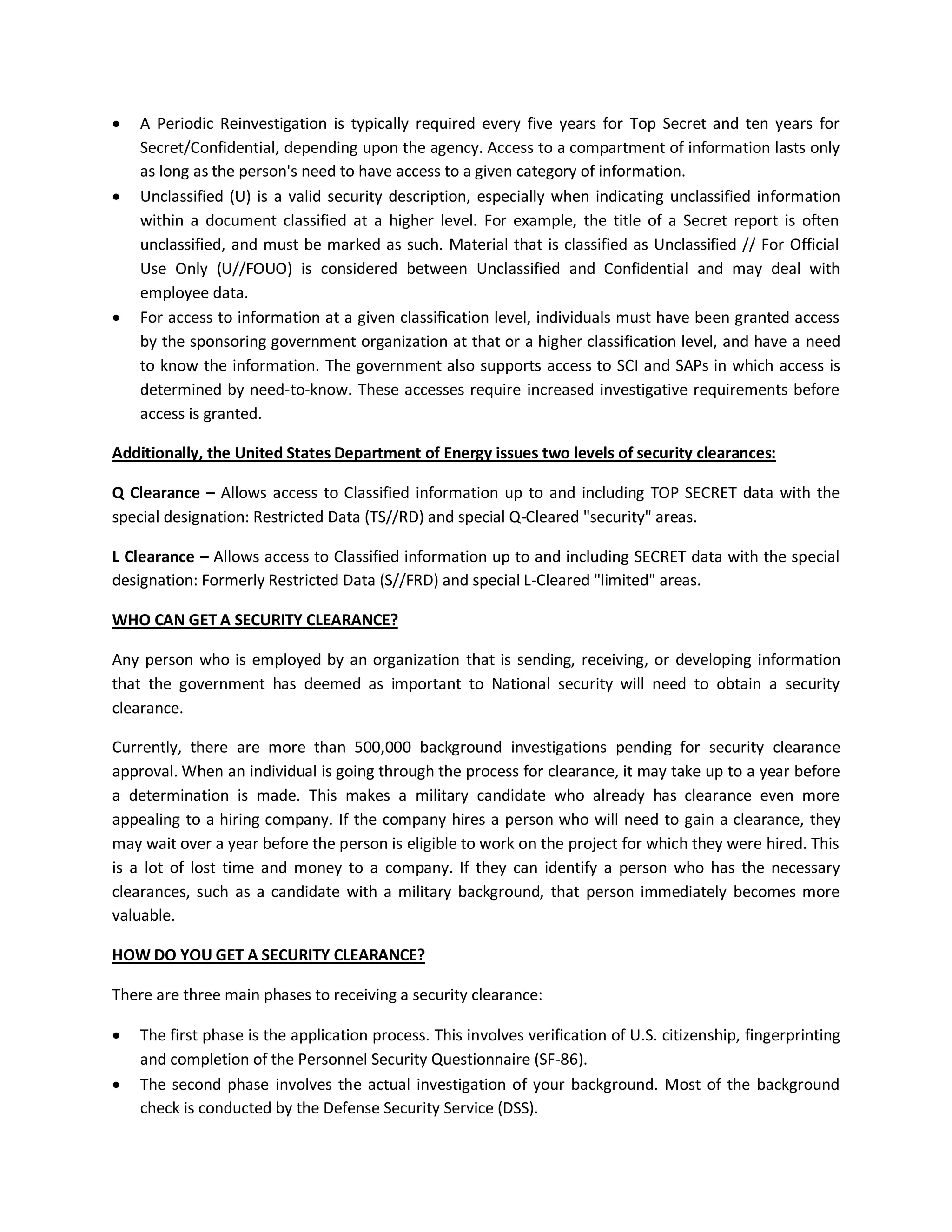 Security clearance | PDF