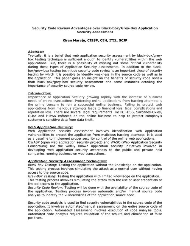 Security Code Review | PPT