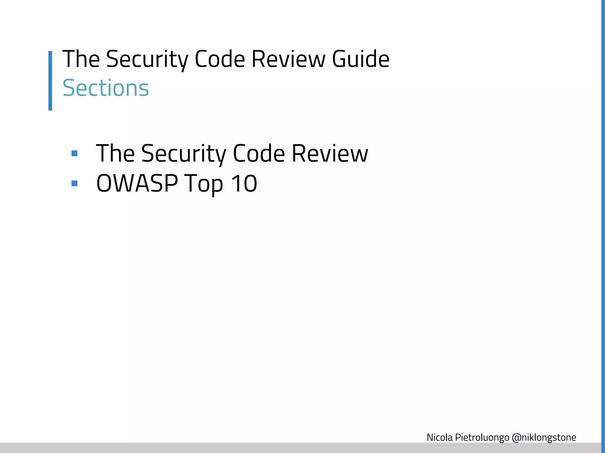 The Security Code Review Guide | PDF