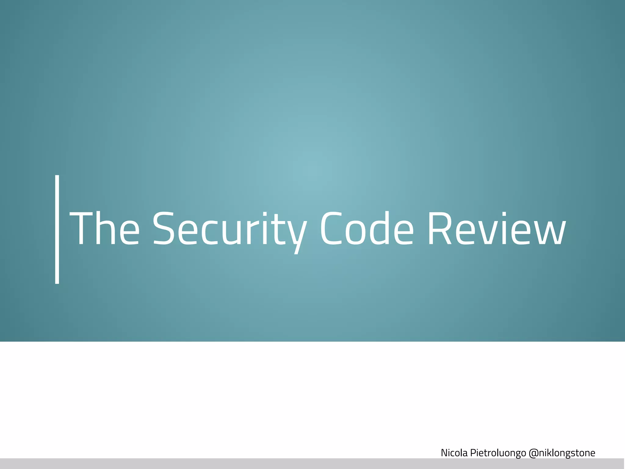 The Security Code Review Guide | PDF