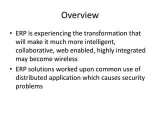 Security concerns in web erp | PPTX