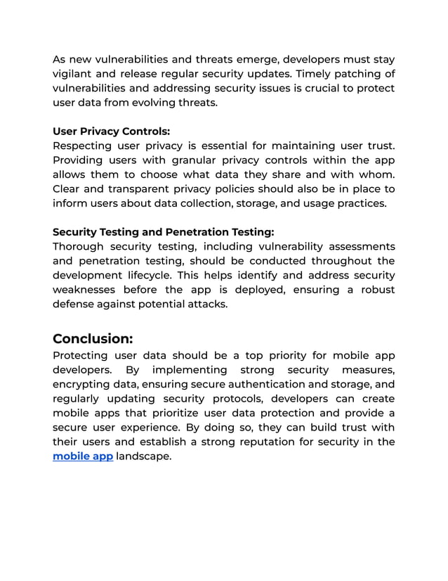 Security Considerations In Mobile App Development Protecting User Datapdf