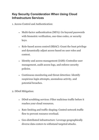 Security Considerations When Using Cloud Infrastructure Services.pdf | Cloud Computing | Internet
