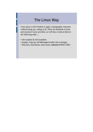Security & Cryptography In Linux | PPT