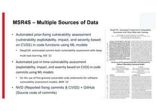 Mining Software Repositories for Security: Data Quality Issues Lessons ...
