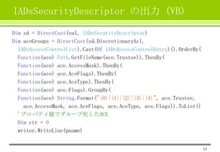 Active Directoryデータの Security Descriptor | PPTX