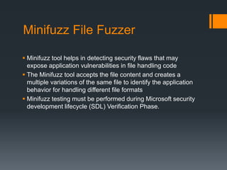Security Development Lifecycle Tools | PPT