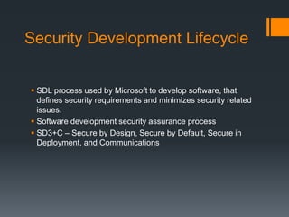 Security Development Lifecycle Tools | PPT