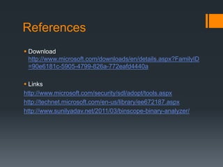Security Development Lifecycle Tools | PPT