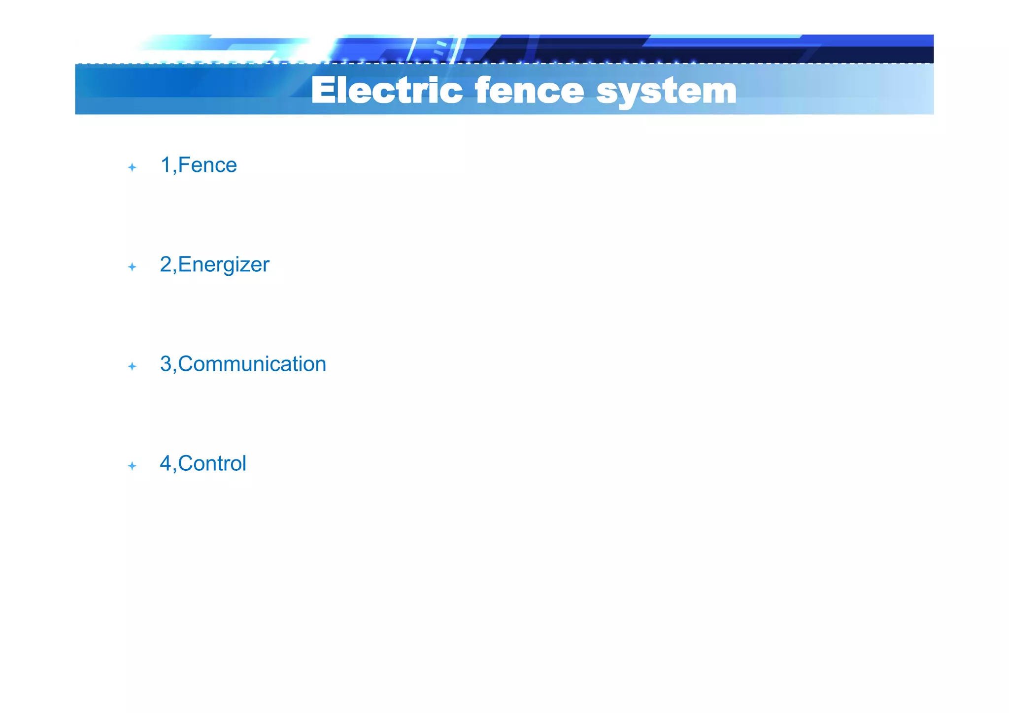 Security electric fence introduction | PDF