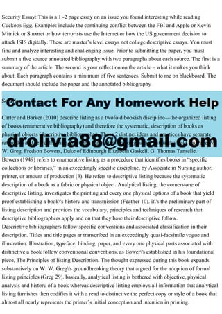 Security Essay This is a 1 -2 page essay on an issue you found inte.pdf