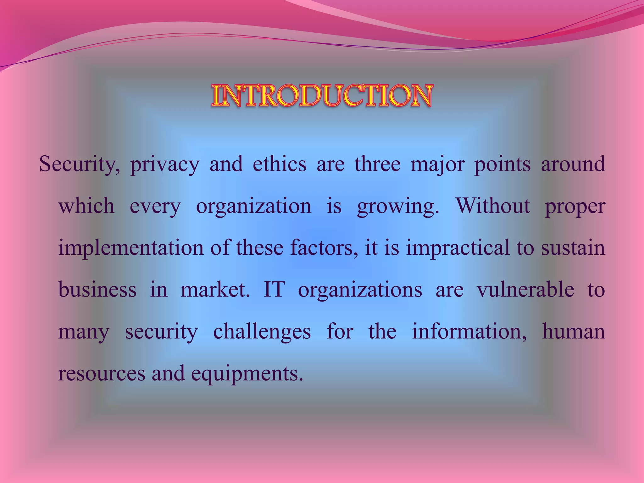 Security, ethics and performance management | PPT