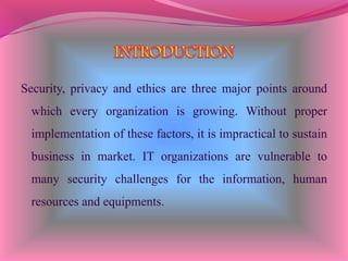 Security, ethics and performance management | PPT