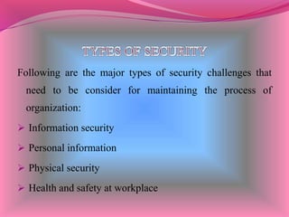 Security, ethics and performance management | PPT