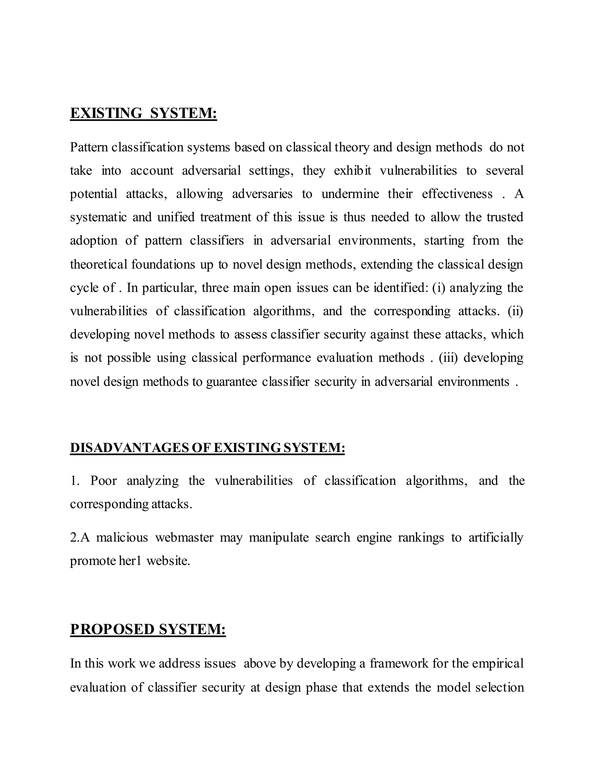 2014 IEEE JAVA DATA MINING PROJECT Security evaluation of pattern classifiers under attack | PDF