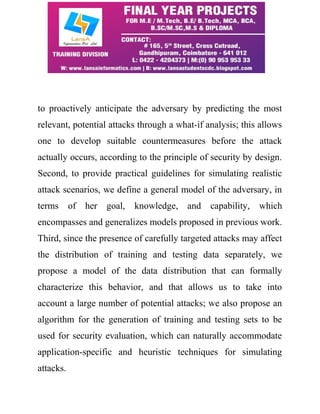 Security evaluation of pattern classifiers under attack | PDF