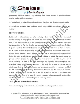 Security evaluation of pattern classifiers under attack | DOCX