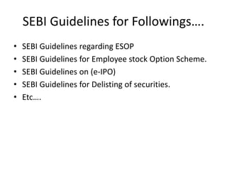 Security exchange board of india | PPTX | Stocks and Bonds | Personal ...