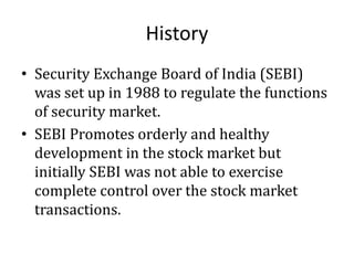 Security exchange board of india | PPTX | Stocks and Bonds | Personal ...