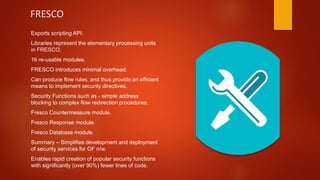 Security & fault tolerance in fresco | PPT