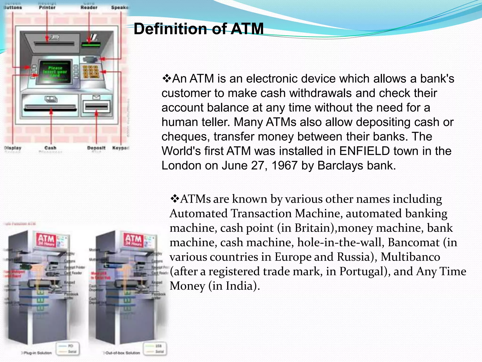 Security features of atm | PPTX